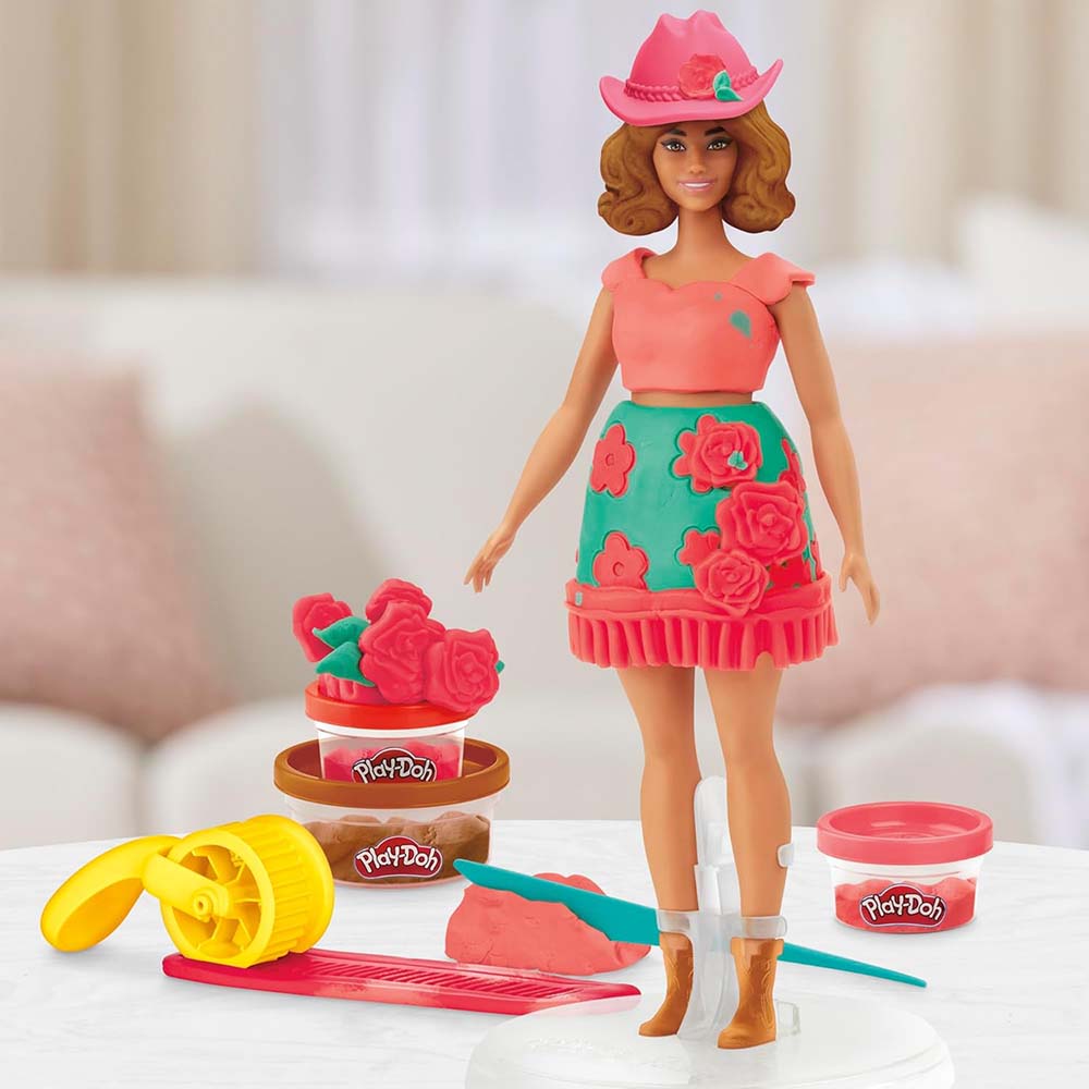 Play-Doh Set de Masa Moldeable Rosas y Cerquillos Barbie – ¡Moda y est ...